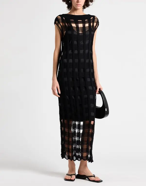 Liviana Conti Knitted Bodycon Maxi Dress In Black - 37% Off | Editorialist