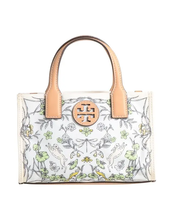 Tory Burch Floral Print Twill Handbag - White