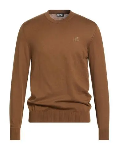 DIESEL® Cotton Crewneck Sweater - Brown