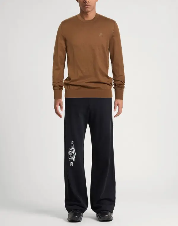 DIESEL® Cotton Crewneck Sweater - Brown