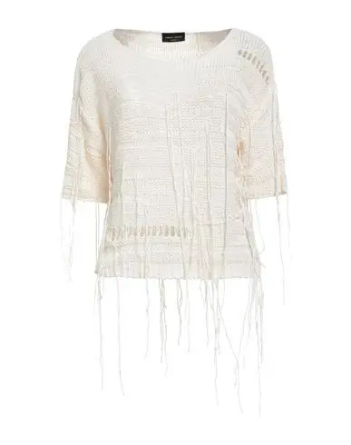 ROBERTO COLLINA Knitted Sweater With Fringes - White
