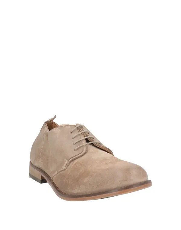 Moma Leather Lace-up Derby Shoes - Beige