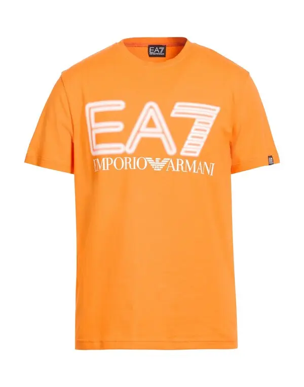 EA7 T-shirt Size Cotton, Elastane - Orange
