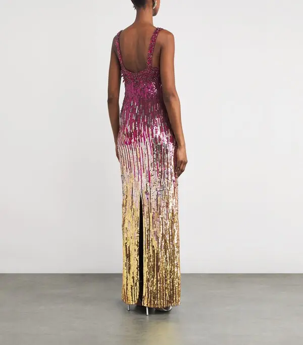 Jenny Packham Embellished Ombré Rosalie Gown