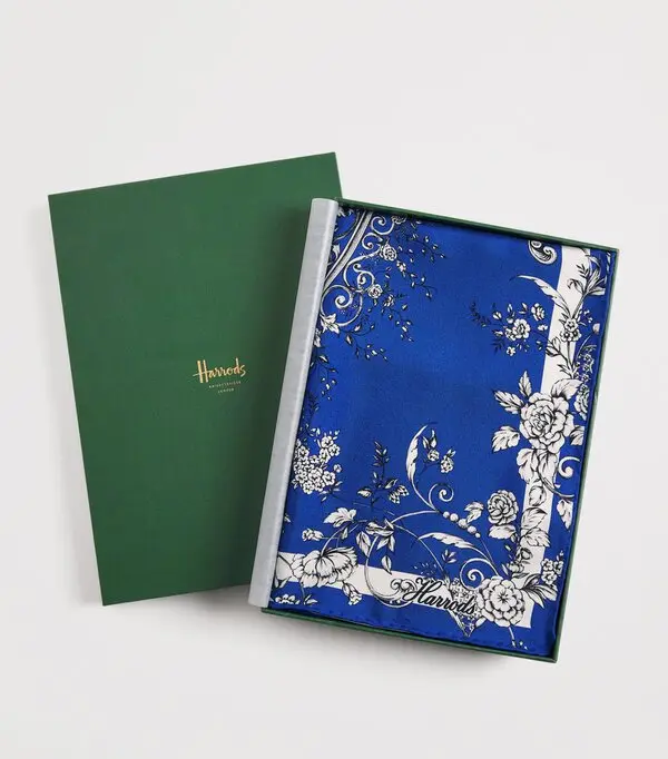Harrods Silk Gilded Butterfly Print Scarf