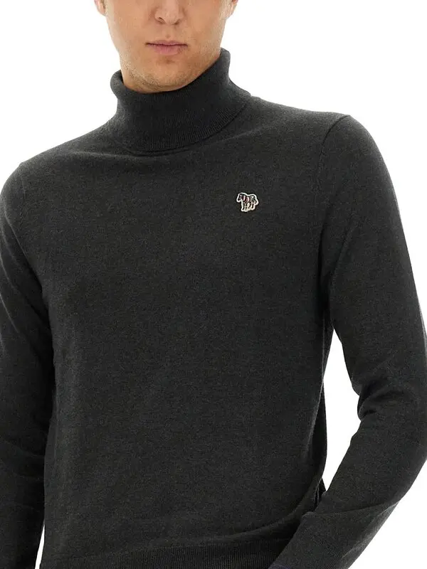 Paul Smith Zebra Patch Shirt - Charcoal