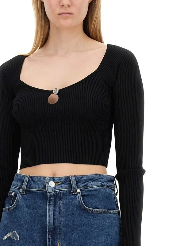 Moschino Ribbed Knit Top