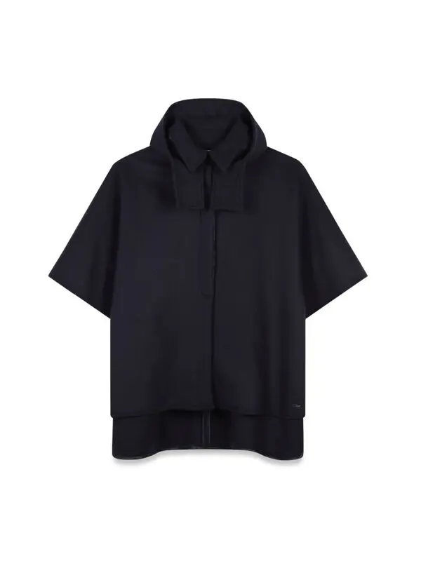 Chloé Collared Short Sleeve Wool Coat
