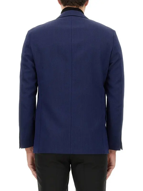 BOSS Double-breasted Virgin Wool Jacket