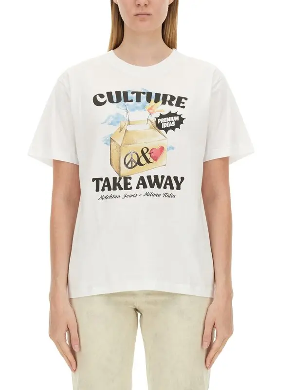 Moschino Printed T-shirt - White