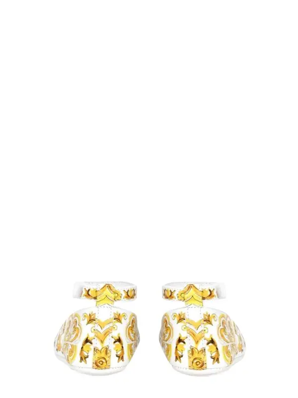 Dolce & Gabbana Printed Ballerinas With Ankle Strap