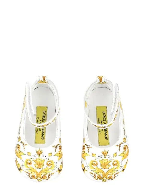 Dolce & Gabbana Printed Ballerinas With Ankle Strap