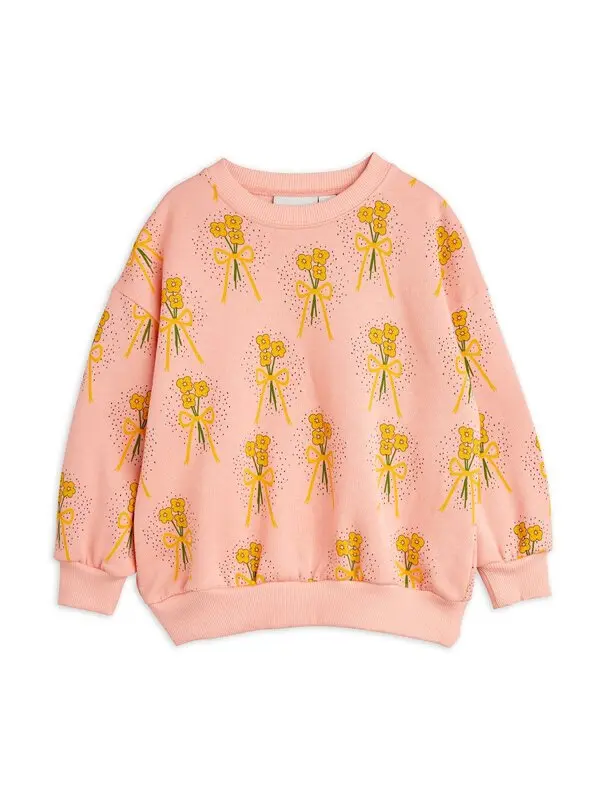 MINI RODINI Floral Print Crewneck Sweatshirt
