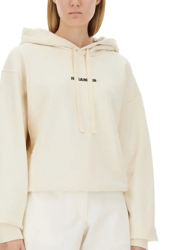 JIL SANDER Hooded Sweatshirt - Ivory