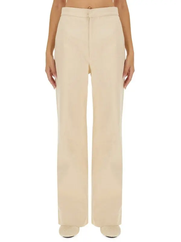 JIL SANDER Flared Pants - Ivory