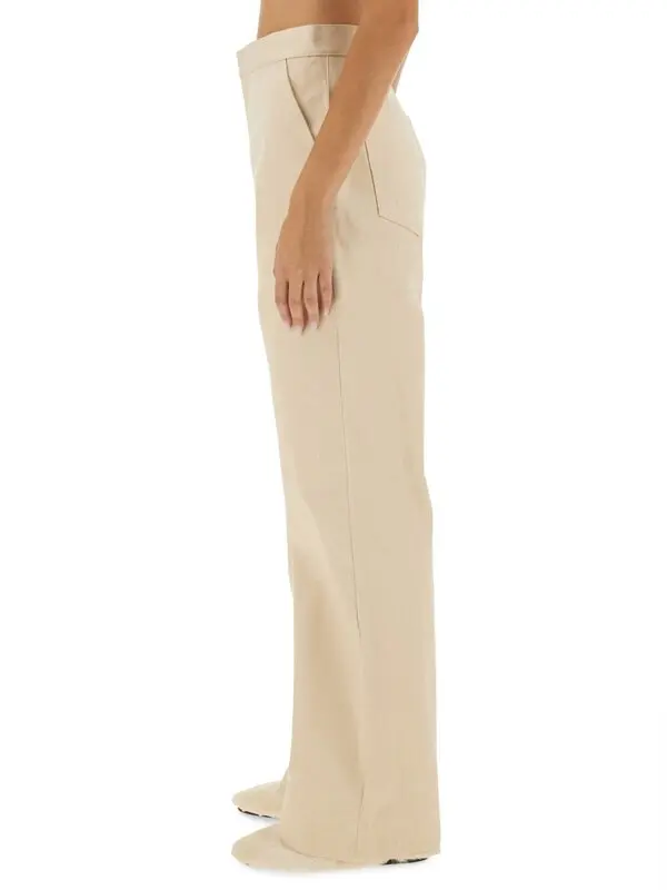 JIL SANDER Flared Pants - Ivory