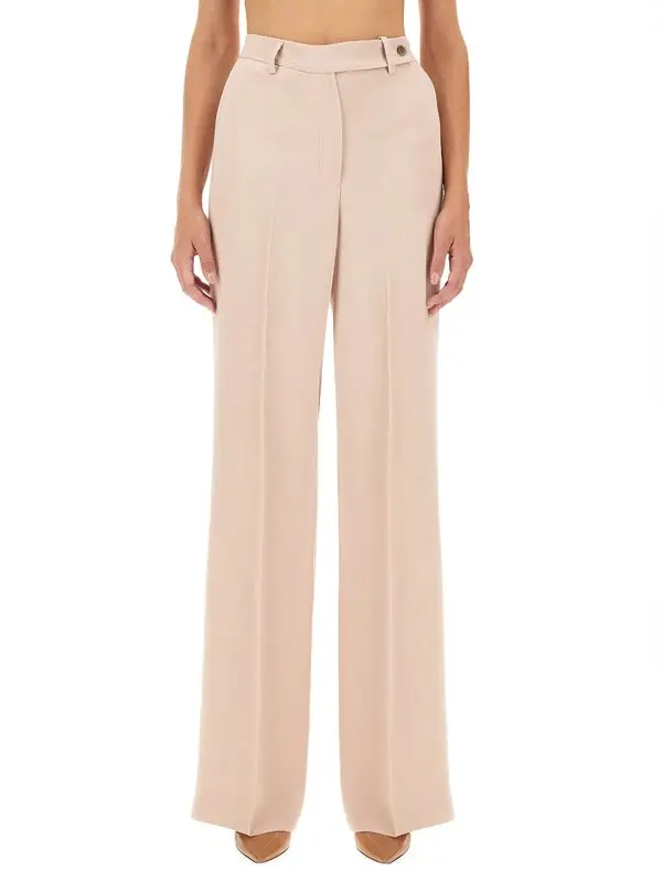 Kiton Satin Wide Leg Trousers