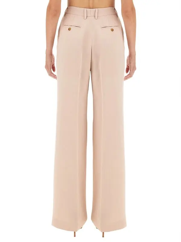 Kiton Satin Wide Leg Trousers