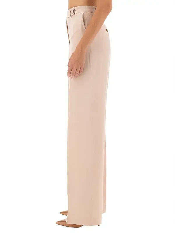 Kiton Satin Wide Leg Trousers