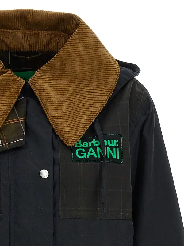 Barbour X Ganni Waxed Cotton Parka
