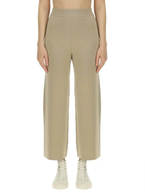 Kenzo Cropped Wool Pants With Logo