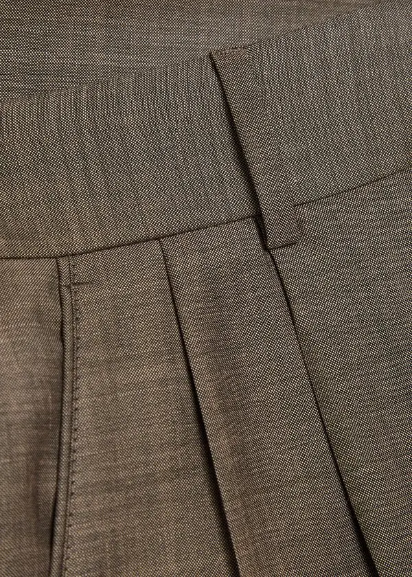 BLAZÉ MILANO Fox Pleated Straight-leg Wool-blend Trousers - Brown