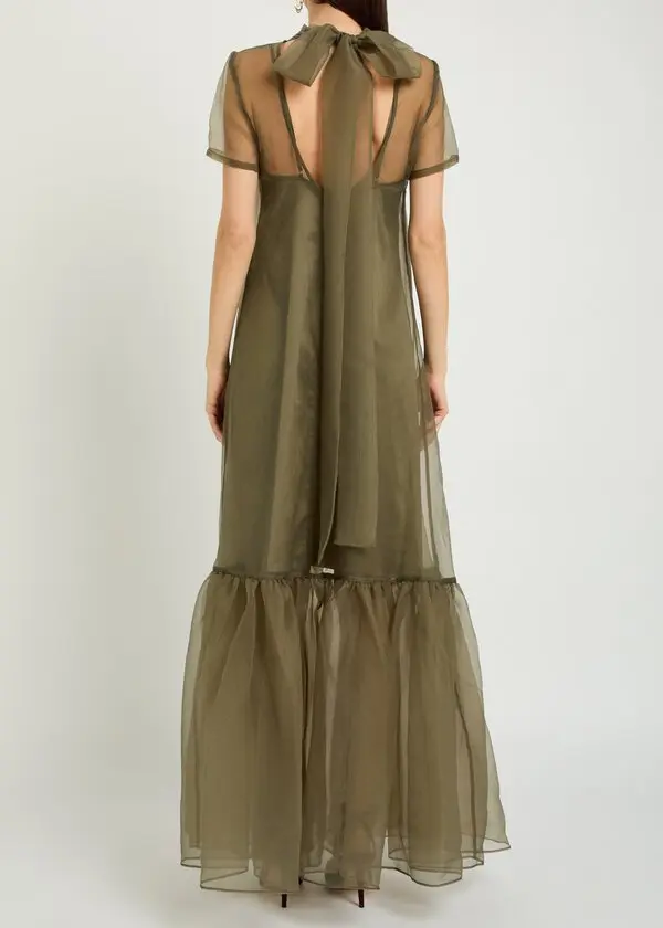 Staud Calluna Tiered Organza Gown