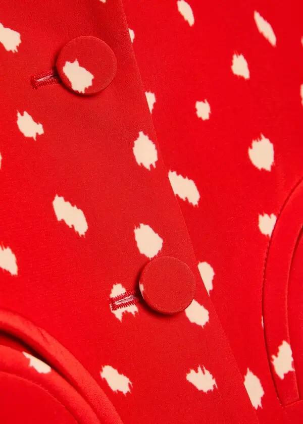 BLAZÉ MILANO Shamo Bolero Polka Dot Silk Jacket