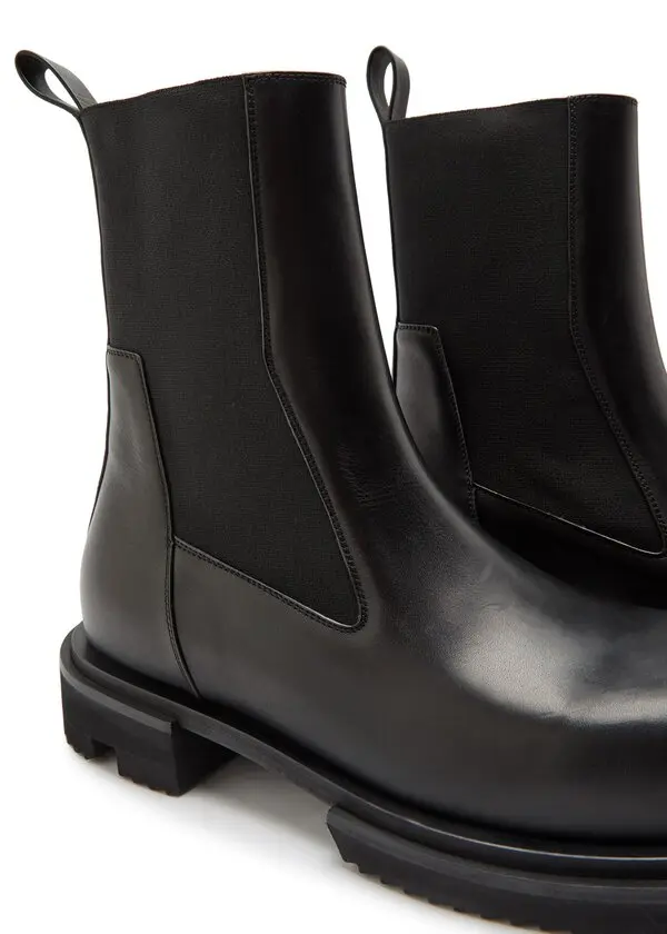 Rick Owens Gabe Leather Chelsea Boots - Black
