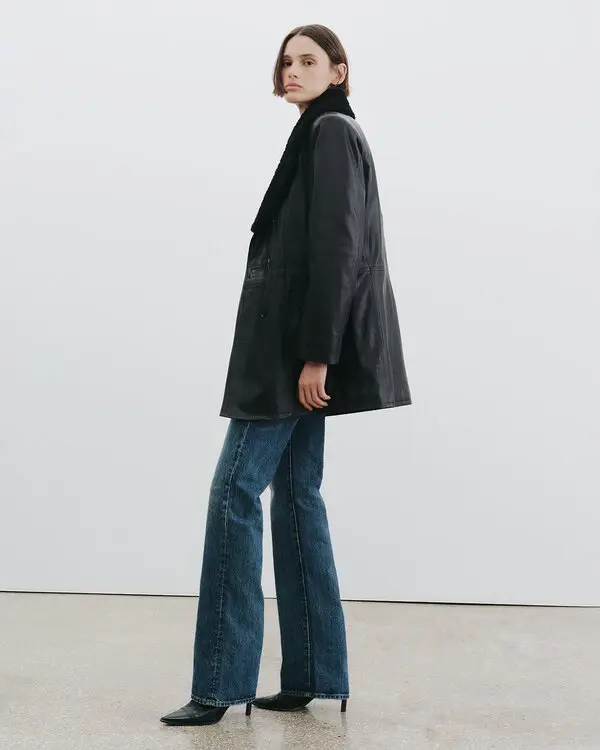 NILI LOTAN Sanura Leather Coat