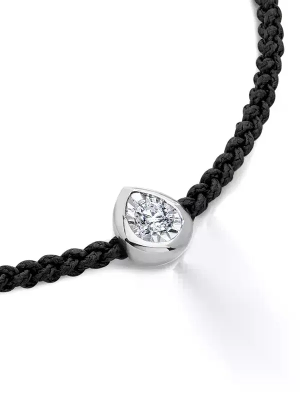 Monica Vinader Pear Diamond Cord Bracelet