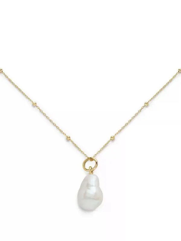 Monica Vinader 14kt Yellow Baroque Pearl Pendant Necklace - Gold