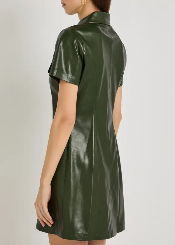 buy black leather dress TWEEN ACACIA Vegan Leather DRESS Black Vegan Leather / MD (10)