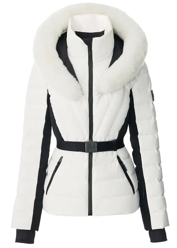 Mackage Elita Fur-hood Padded Ski Jacket - Off White