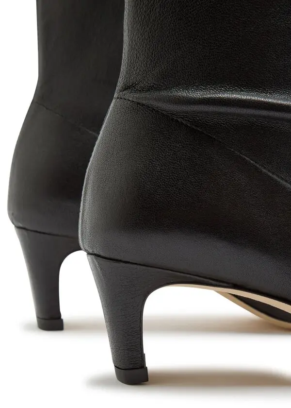 Staud Wally Leather Ankle Boots - Black