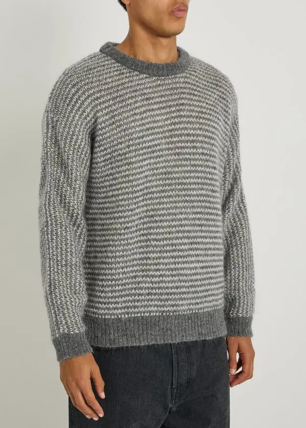 You Must Create Striped Wool-blend Jumper