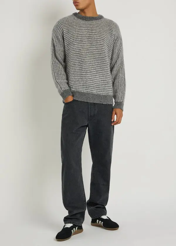 You Must Create Striped Wool-blend Jumper