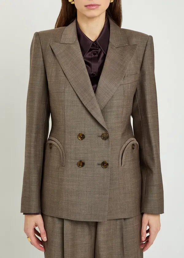 BLAZÉ MILANO Wool-blend Double-breasted Blazer