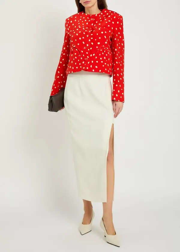 BLAZÉ MILANO Shamo Bolero Polka Dot Silk Jacket