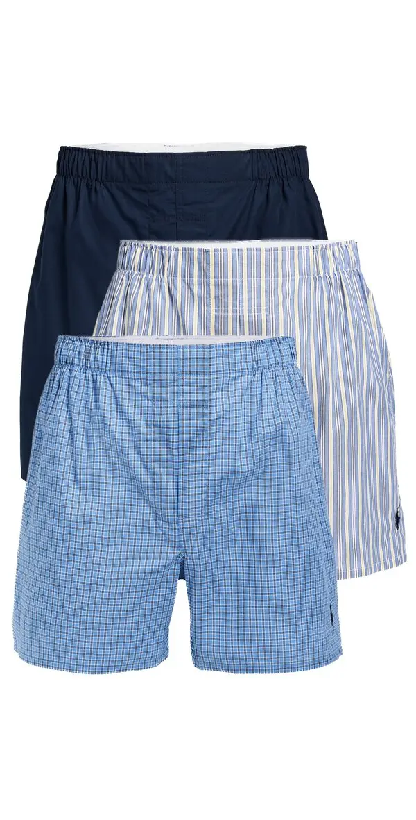 Polo Ralph Lauren Classic Fit Woven Boxer 3-pack - Riministripe/mullerplaid/navy