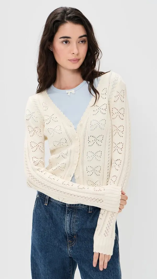 Z Supply Gema Pointelle Knit Cardigan