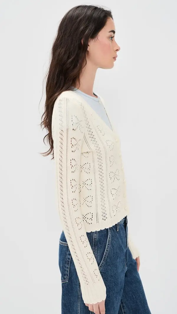 Z Supply Gema Pointelle Knit Cardigan