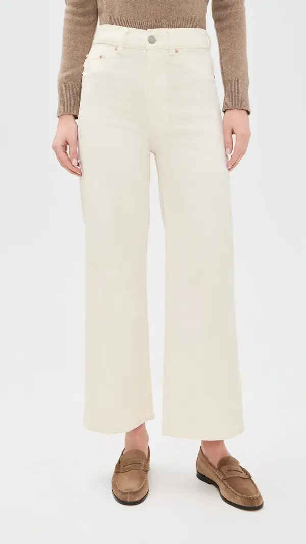 DL1961 Hepburn Wide Leg High Rise Ankle Jeans