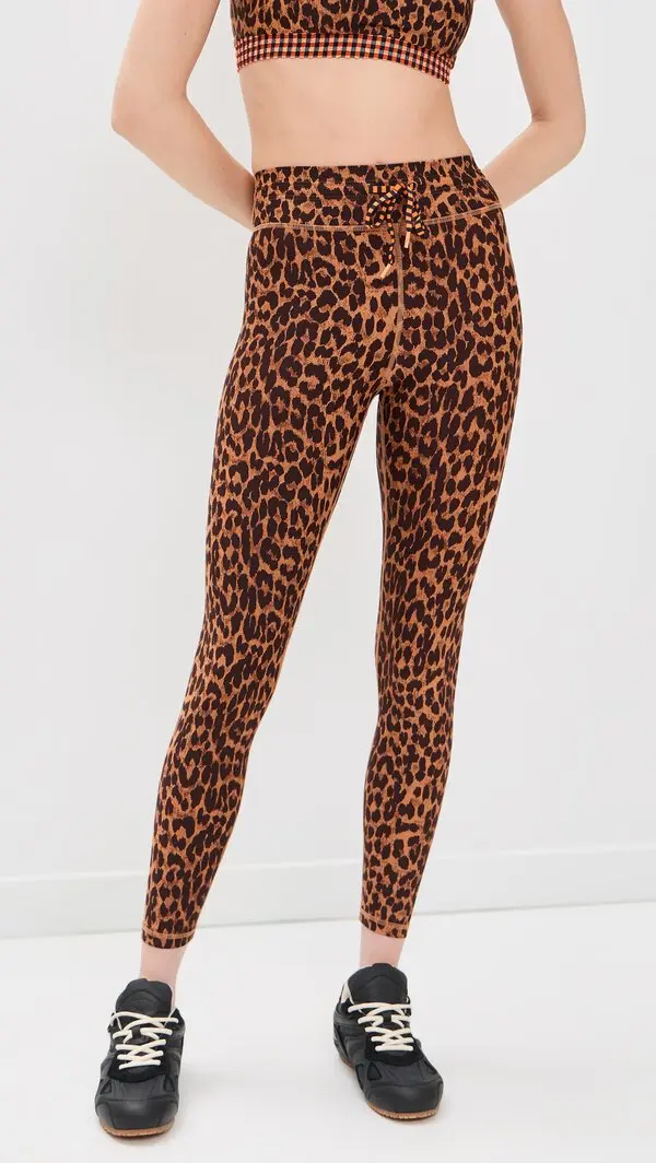 The Upside Malawi 25in Midi Leopard Print Leggings