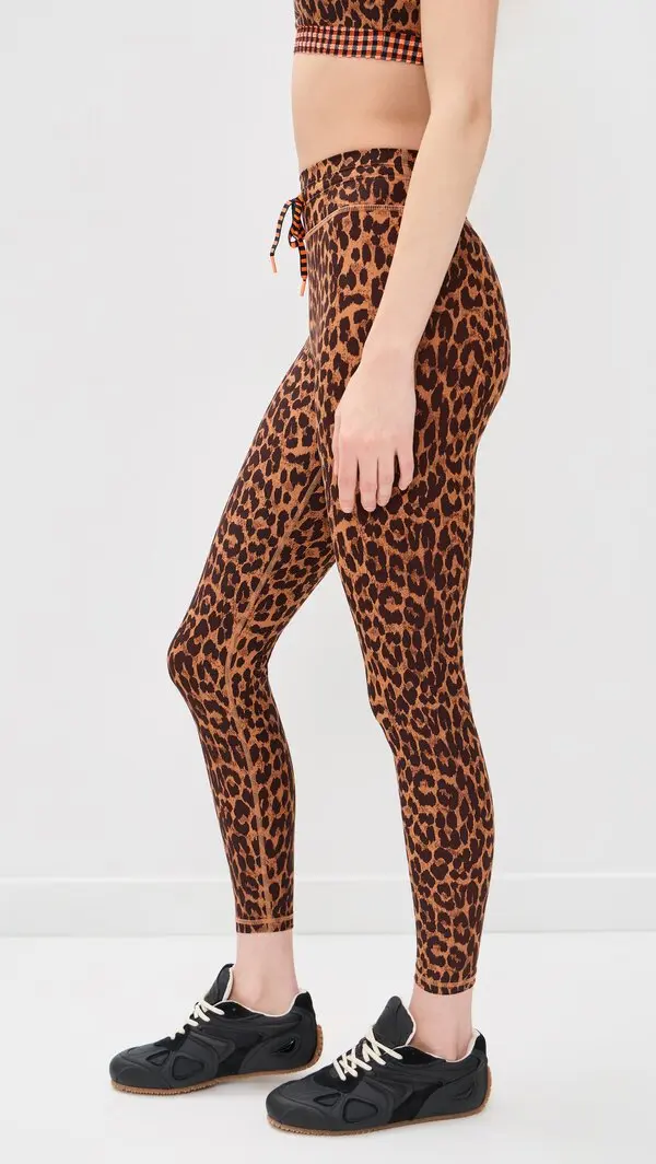 The Upside Malawi 25in Midi Leopard Print Leggings