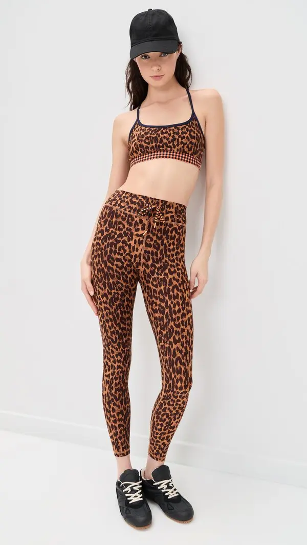 The Upside Malawi 25in Midi Leopard Print Leggings
