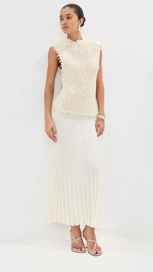 Christopher Esber Lattice Knit Tank Maxi Dress