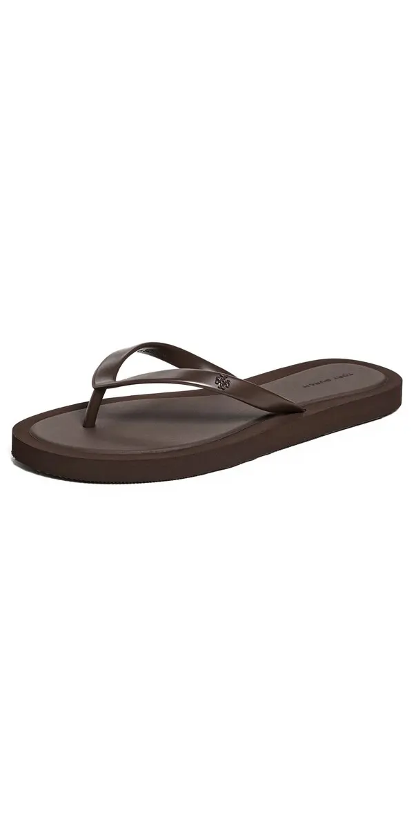 Tory Burch Kira Padded Flip Flops - Dark Cocoa / Dark Cocoa