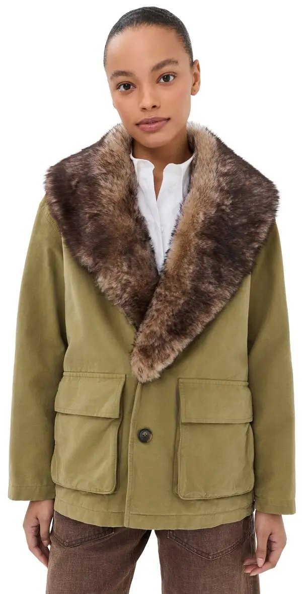 NILI LOTAN Ronay Parka - Olive Green