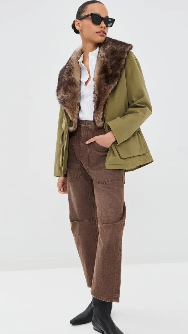 NILI LOTAN Ronay Parka - Olive Green